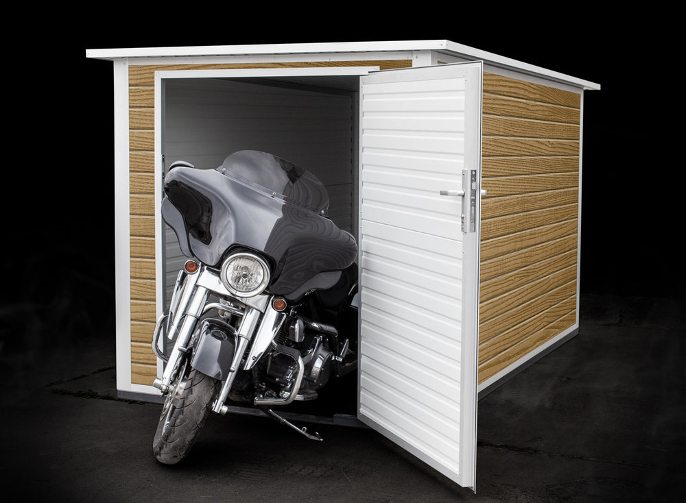 Motorrad Garagemit Leichtbauelementen | panel sell GmbH